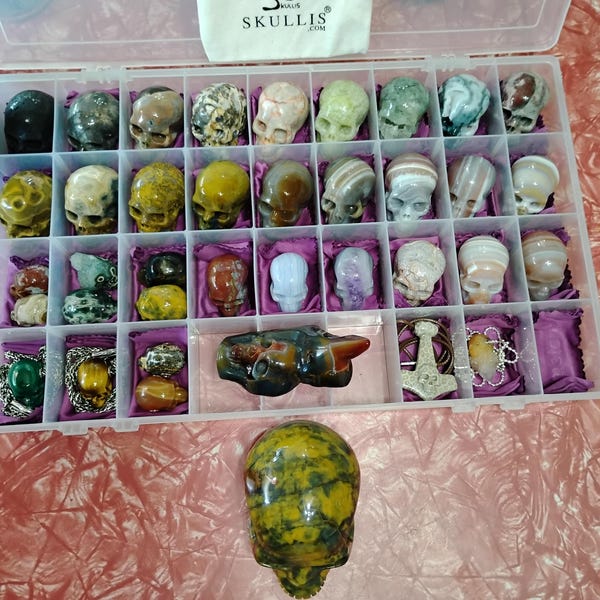 Skullis Crystal Skull, Five Poisons 5.2 Carnelian Carved Crystal Skull ...