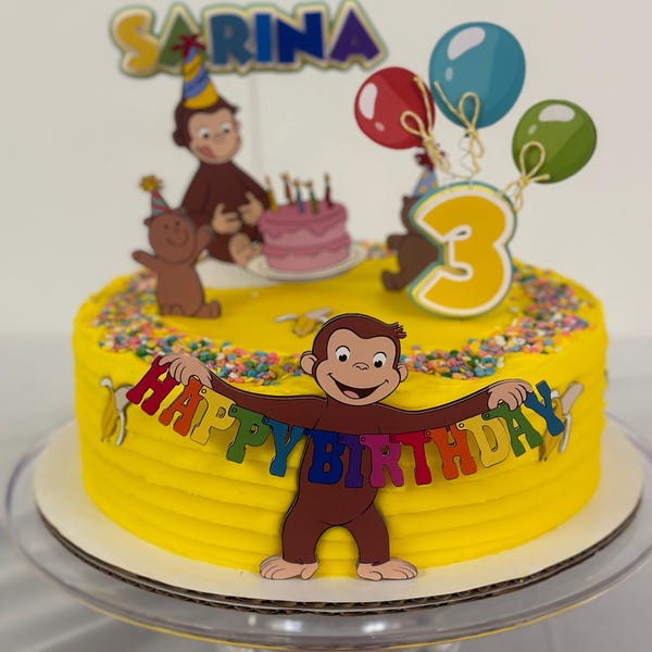 Curious George Cake Topper - Etsy