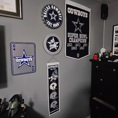 Retro Look Dallas Cowboys Themed Wall Décor - Etsy