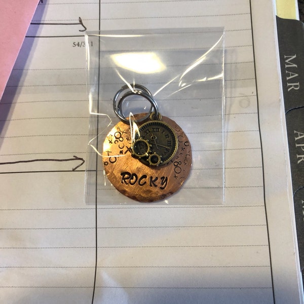 Steampunk Dog Tag, Gizmo, Gidget, Gadget,copper Dog Tag, Personalized ...