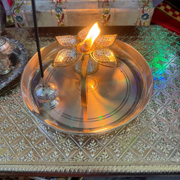 BIS HALLMARKED 925 Antique Silver Kuthu Vilakku Diya/lamp Pure Silver ...