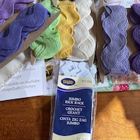 Jumbo Rick Rack in 49 COLORS 1 13/32 Inch Polyester Sewing Trim by the ...