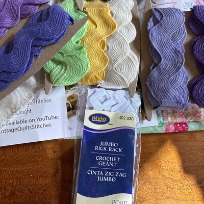 Jumbo Rick Rack in 49 COLORS 1 13/32 Inch Polyester Sewing Trim by the ...