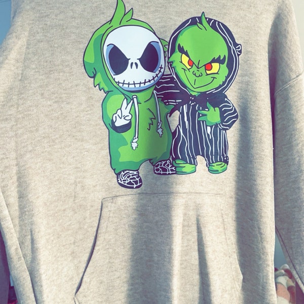 Grinch and Jack Skellington Christmas DTF Transfers Ready to Press ...