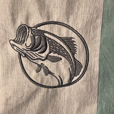 Large Mouth Bass Machine Embroidery Design 3 Sizes - Etsy