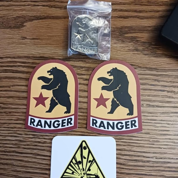 NCR Ranger Hat Pin and Insignia Stickers - Fallout New Vegas Inspired ...