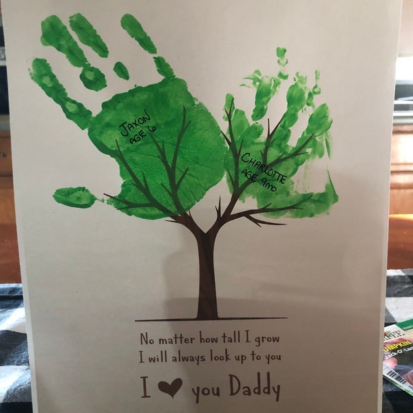 No Matter How Tall I Grow / Tree Handprint Hands Art Craft / Fathers ...