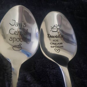 Emergency Ice Cream Spoon-personalized Engraved Etched | Etsy