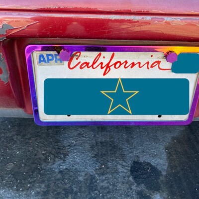 Electroplating Neon Chrome Rainbow Stainless Steel License - Etsy