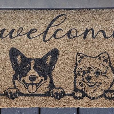 Personalized Dog Gift, Boarder Collie Dog Doormat, Welcome Mat, Unique ...
