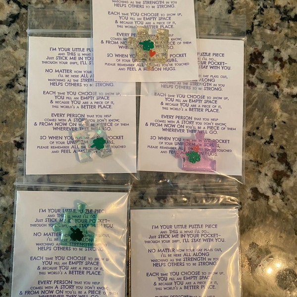 Little Puzzle Piece Thank You Essential for First Responder, Healthcare ...