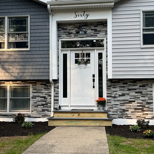 Custom Script House Numbers, Haven Style Home Address Sign - Etsy