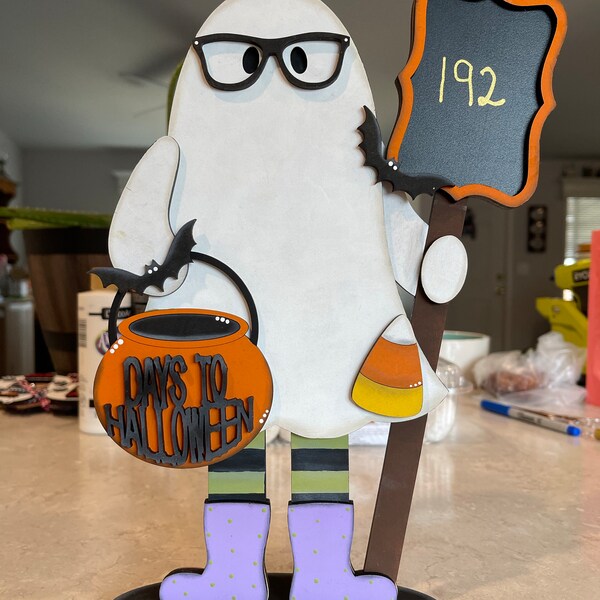 Halloween Ghost Countdown SVG File | Laser Cut File | Standing Ghost ...