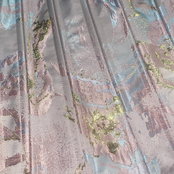 Golden White Jacquard Designer Brocade Embossed Fabric by Meter - Etsy