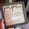 Papa Definition Sign Papa Gift Wooden Engraved Sign Decor Father's Day ...