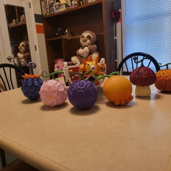 Devil Fruit Coasters & Thousand Sunny Fruit Bowl Decorative Akuma No Mi ...