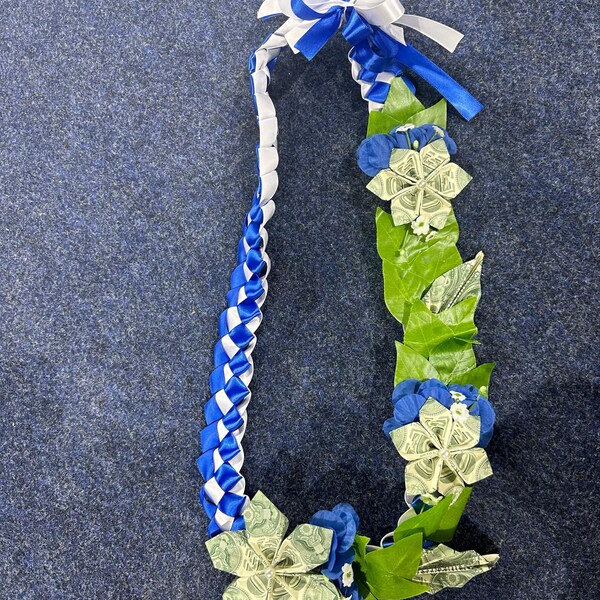 Ribbon Lei, Flower Ribbon Lei, Graduation Lei, Girls Graduation Lei ...