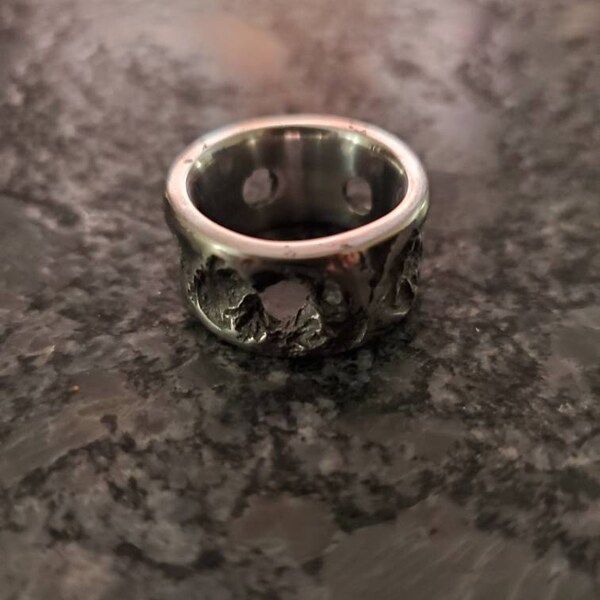 Black Iron Ring Band, Hand Forged Pagan Ring, Rustic Men's Women's Ring Band, 6th Anniversary ...