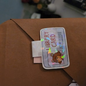 DW Library Card Bookmark Holographic Magnetic Bookmark Book Club ...