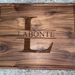 Handmade Cutting Board Personalized Monogram Name Design 201-wedding ...