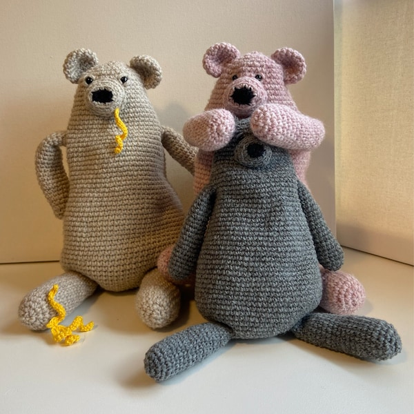 Crochet Pattern, Chunky Benji the Bear, Step by Step US Terms DIY ...