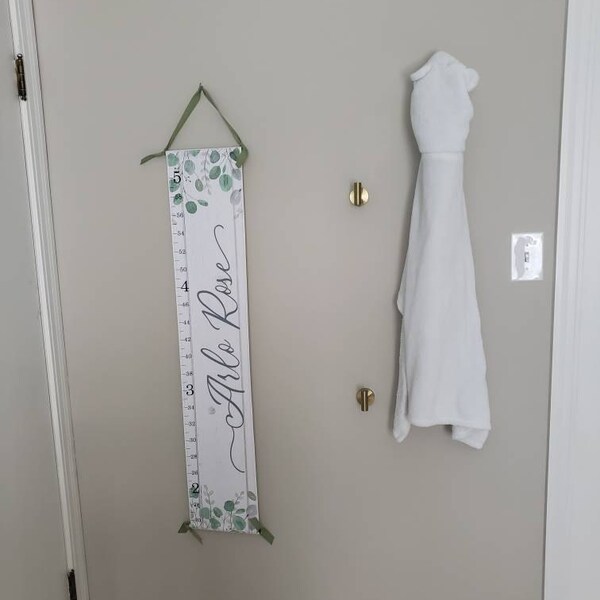 Girls Growth Chart, Canvas Growth Chart, Personalized Chart, Eucalyptus ...