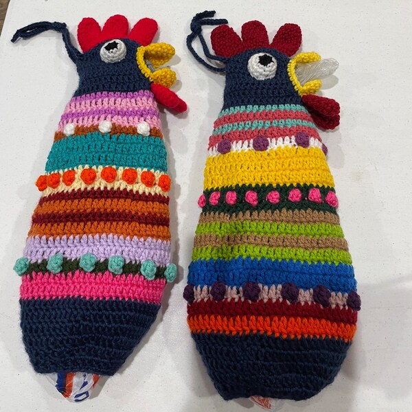 PATTERN ONLY: Chicken Bag-holder Crochet Pattern - Etsy