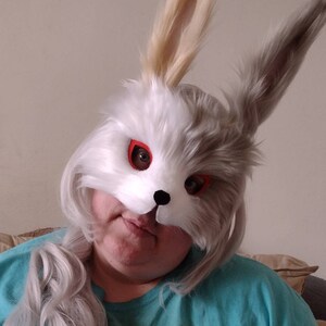 White Rabbit Mask Handmade | Etsy