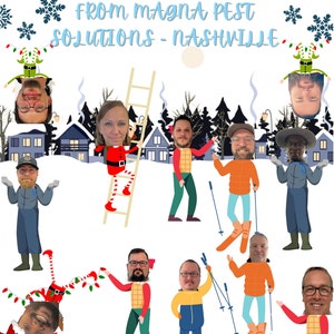 Editable Group Christmas Card - Instant Download, E-sign Great for ...