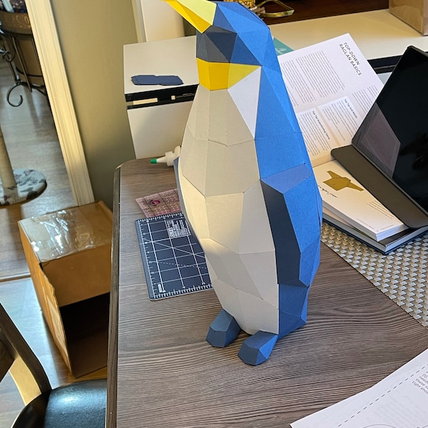 King Penguin Pre-cutting DIY Papercraft Kit, Multi-color Option，3d Art ...