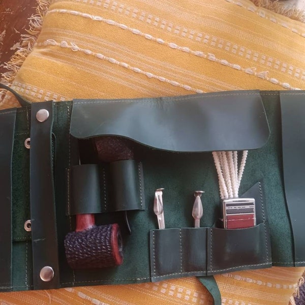 Handmade Crochet Case, Leather Needle Case, Crochet Hook Case, Knitting ...