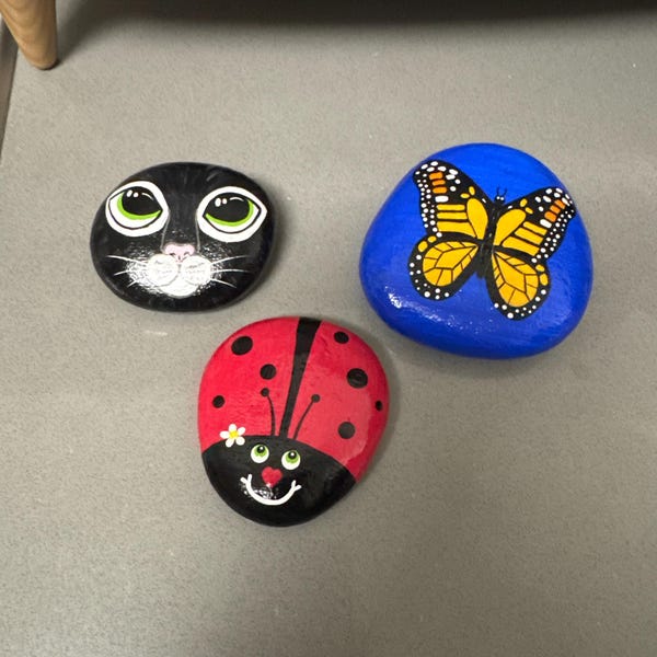 Santa Stone, Christmas Painted Rock, Santa Clause, Holidays, Garden ...