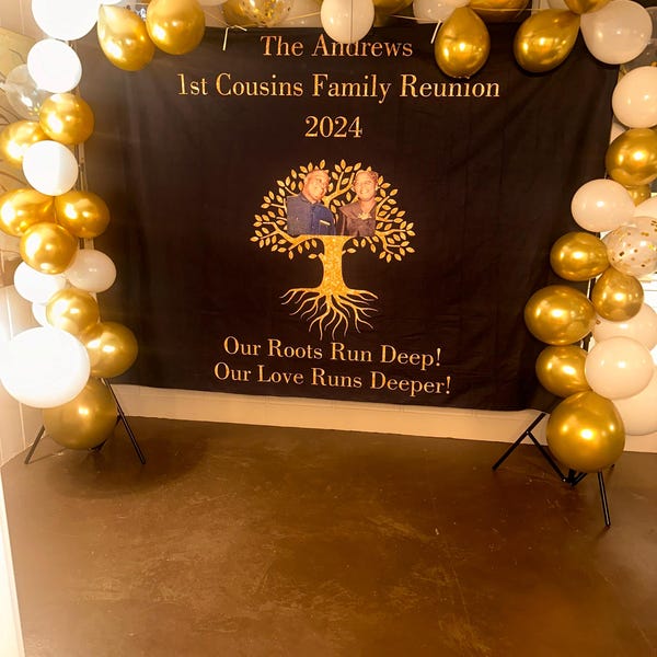 Custom Family Reunion Backdrop Family Gathering Annual Reunion Backdrop ...