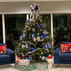 Christmas Tree Topper With Red Berries Holiday Tree Topper | Etsy