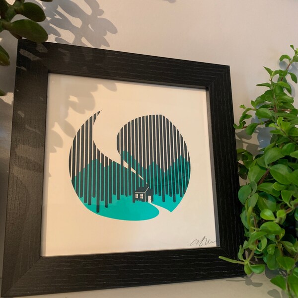 Cabin Cottage Adventure Mini Screen Print Poster by Or8 Design - Etsy