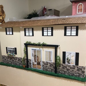 STICKERS 1:6 Scale 4 Black Arched Windows and Door STICKER SET for 11.5 ...