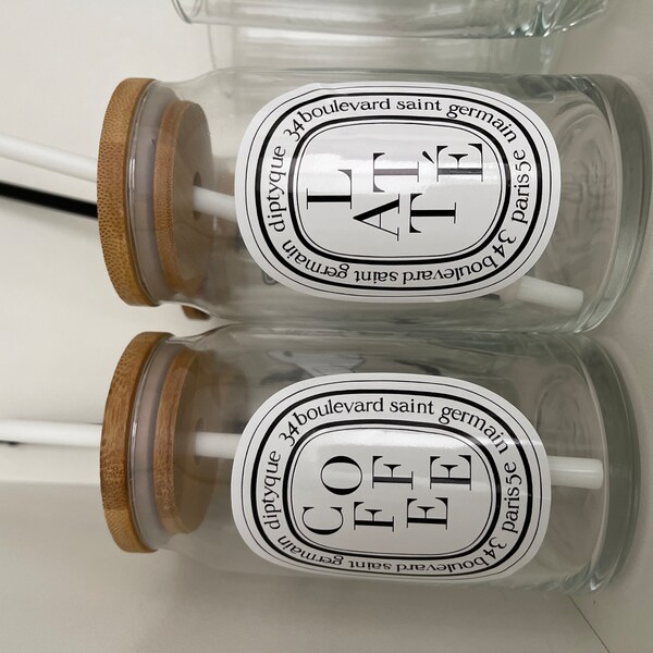 Coffee Diptyque Label Sticker Pack, Diptyque Logo Coffee Set, Diptyque ...