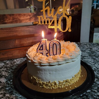 40 Cake Topper 40th Cake Topper 40th Birthday Party - Etsy