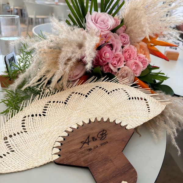 Woven Fans / Wedding Hand Fans Personalized / Bridesmaid Gift Unique ...