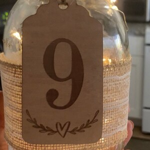 Rustic Wooden Table Number Tag // Farmhouse Style // Wedding Table ...