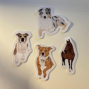 Personalized Dog Stickers Hand Drawn Custom Pet Sticker, Custom Dog ...