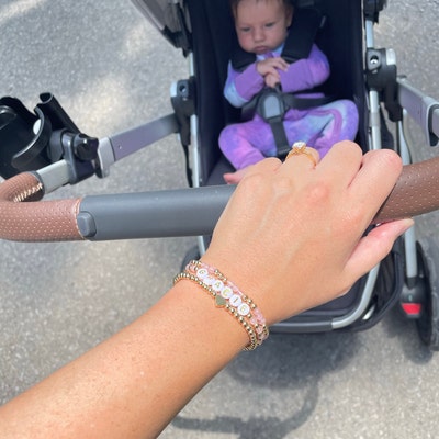 Personalized Beaded Name Bracelet Postpartum Mom Gift New - Etsy