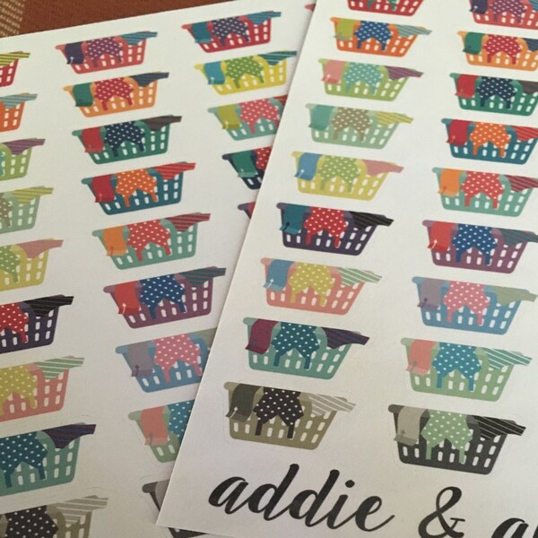 Laundry Stickers, Laundry Planner Stickers, Laundry Basket Stickers ...