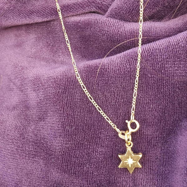 Teeny Tiny Jewish Star, Star of David, Magen David Charm in Fine Pure ...