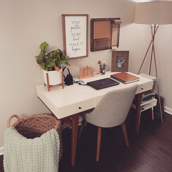 Office Wall Decor | Stay Positive Sign | Wood Signs | Inspirational ...