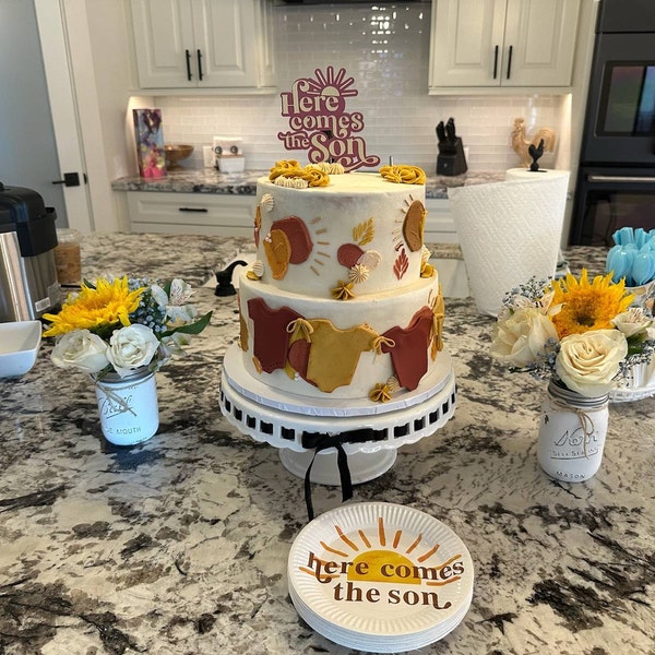 Here Comes the Son SVG, Baby Shower Svg, Baby Announcement, Sun Rays ...