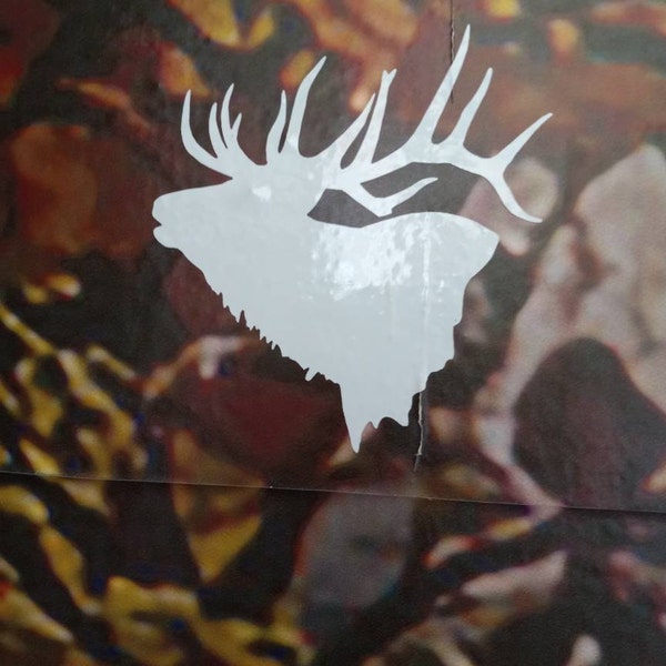 Elk Head Silhouette Vinyl Decal - Etsy
