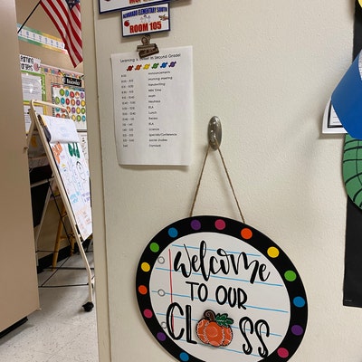 Welcome to Our Class Door Teacher Sign W/ Interchangeables - Etsy