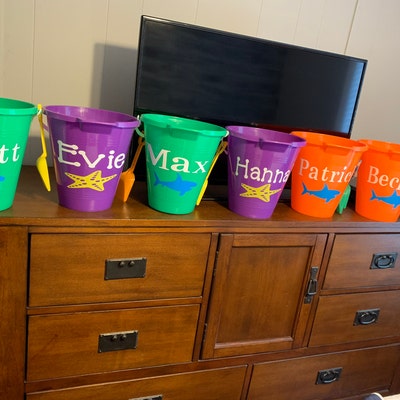 Personalized Beach Pail and Shovel - Etsy