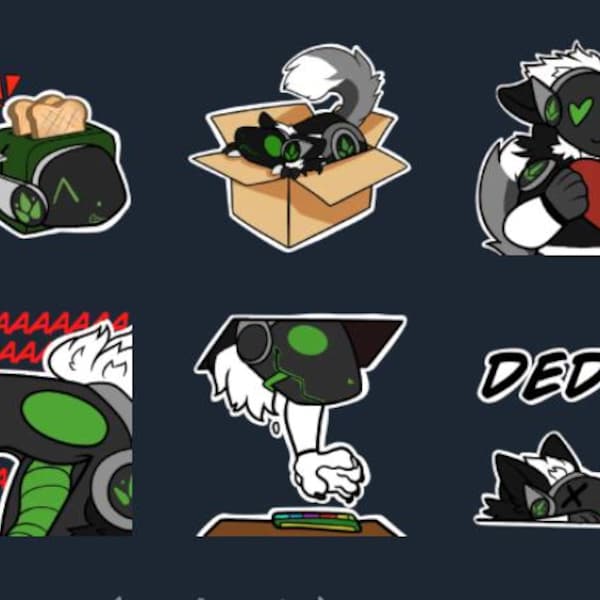 Digital Furry Protogen Sticker / Emote Bases for Telegram and Discord ...